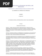 LOPNA, Ley Orgánica de Protección Al Niño, Niña y Adolescente | PDF ...