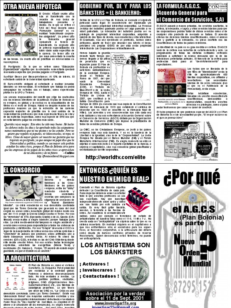 Plan Bolonia Nuevo Orden Mundial v5 | PDF | Propiedad intelectual ...