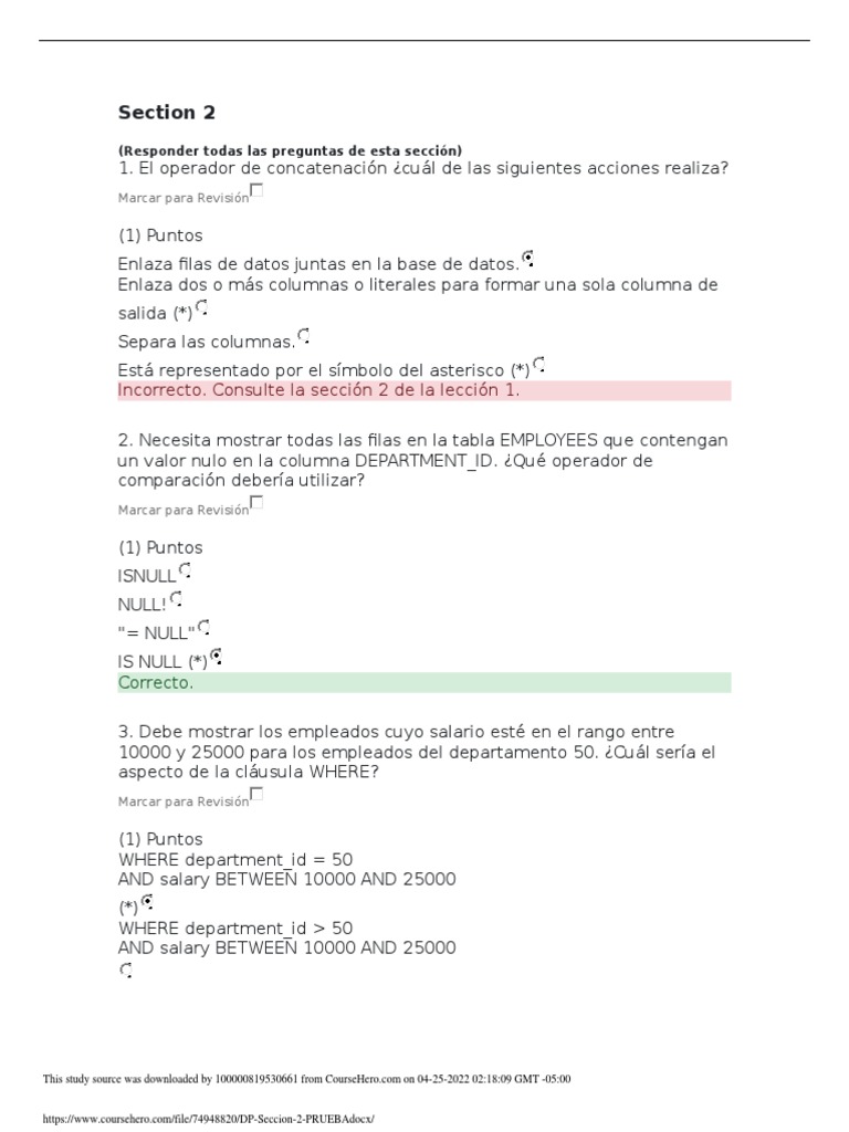 Prueba SQL: Consultas y Operadores | PDF | Bases de datos | Gestión de datos