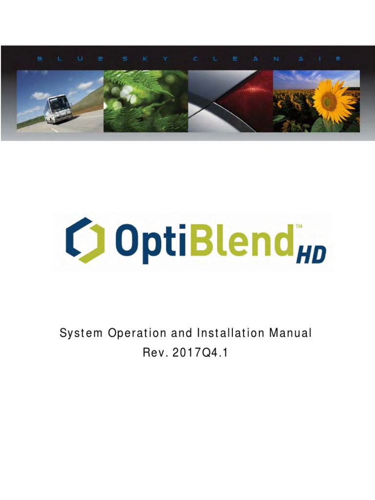 OptiBlend Manual | PDF | Diesel Engine | Turbocharger