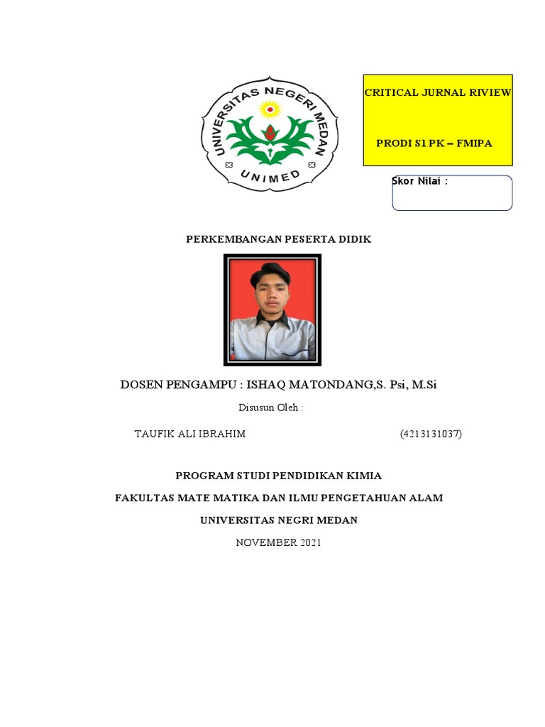 CJR PPD Taufik | PDF | Pengembangan Diri | Sains & Matematika