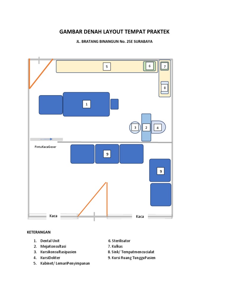 Gambar Denah Layout Tempat Praktek | PDF