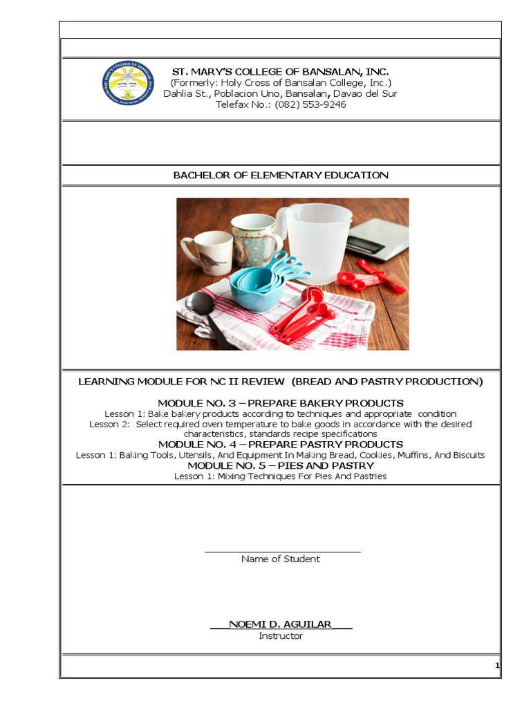 Module in BPP NC2 Midterm | PDF | Dough | Fahrenheit