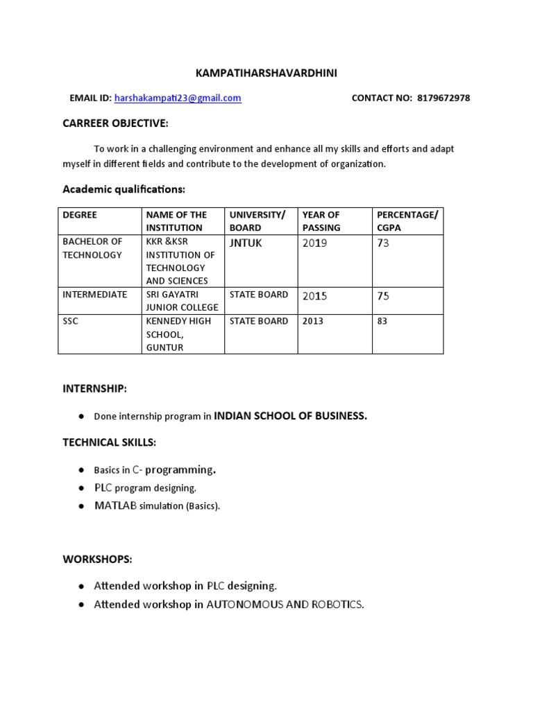 Harsha Vardhini Kampati | PDF | Career & Growth