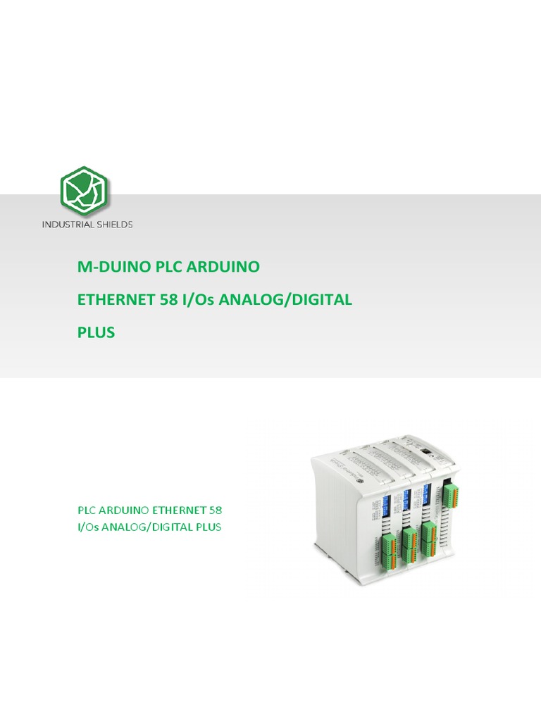 PLC Arduino Ethernet 58 I/Os Analog/Digital Plus | PDF | Programmable Logic Controller | Power ...