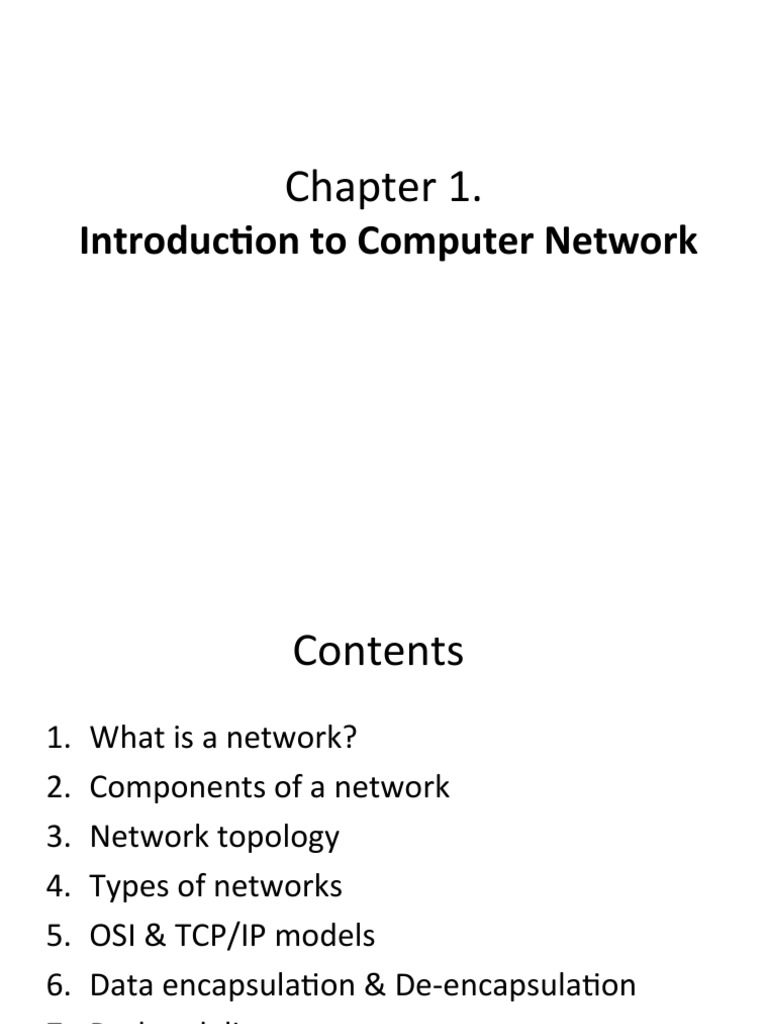 Lesson 1 Introduction To Computer Network Pdf Computer Network Local Area Network