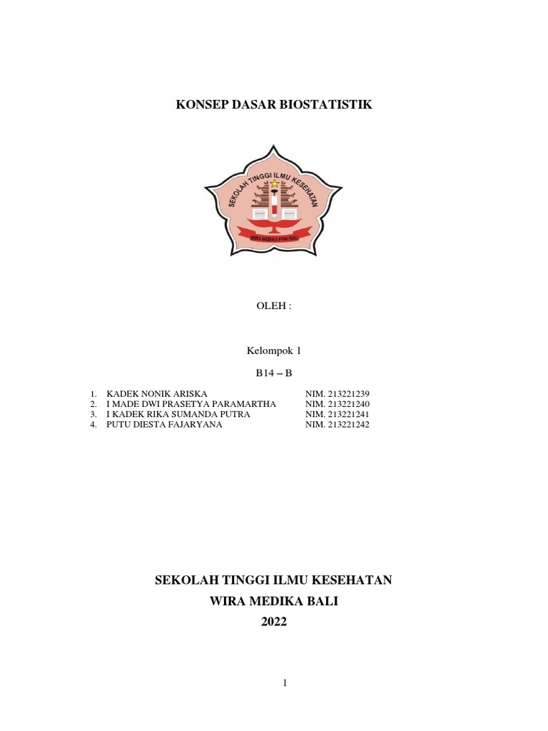 Konsep Dasar Biostatistik | PDF