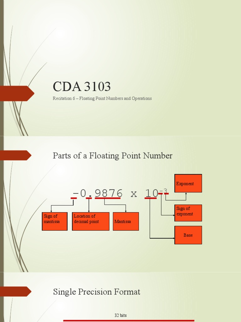 Floating Point Numbers Pdf Arithmetic Theory Of Computation