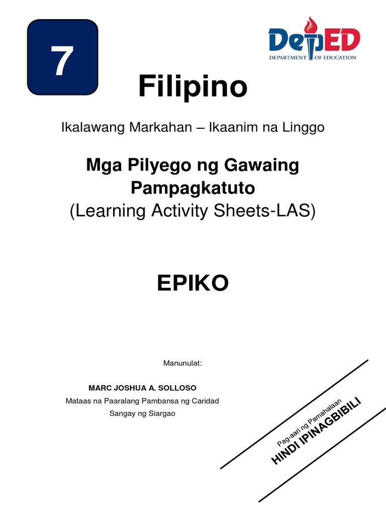 Fil7 Q2 Week6 Finalversion | PDF