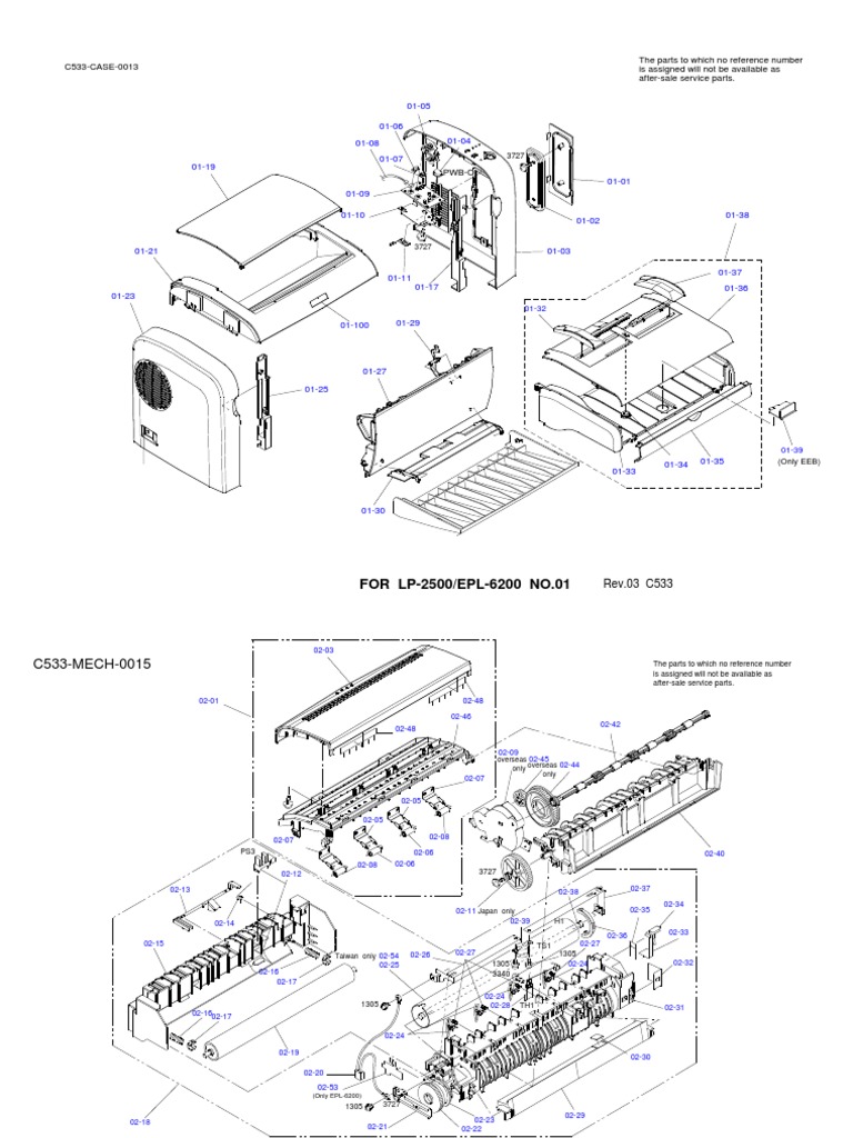Vues Eclatees EPSON EPL - 6200 New | PDF