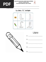Cuadernillo de Trabajo Letra LL | PDF