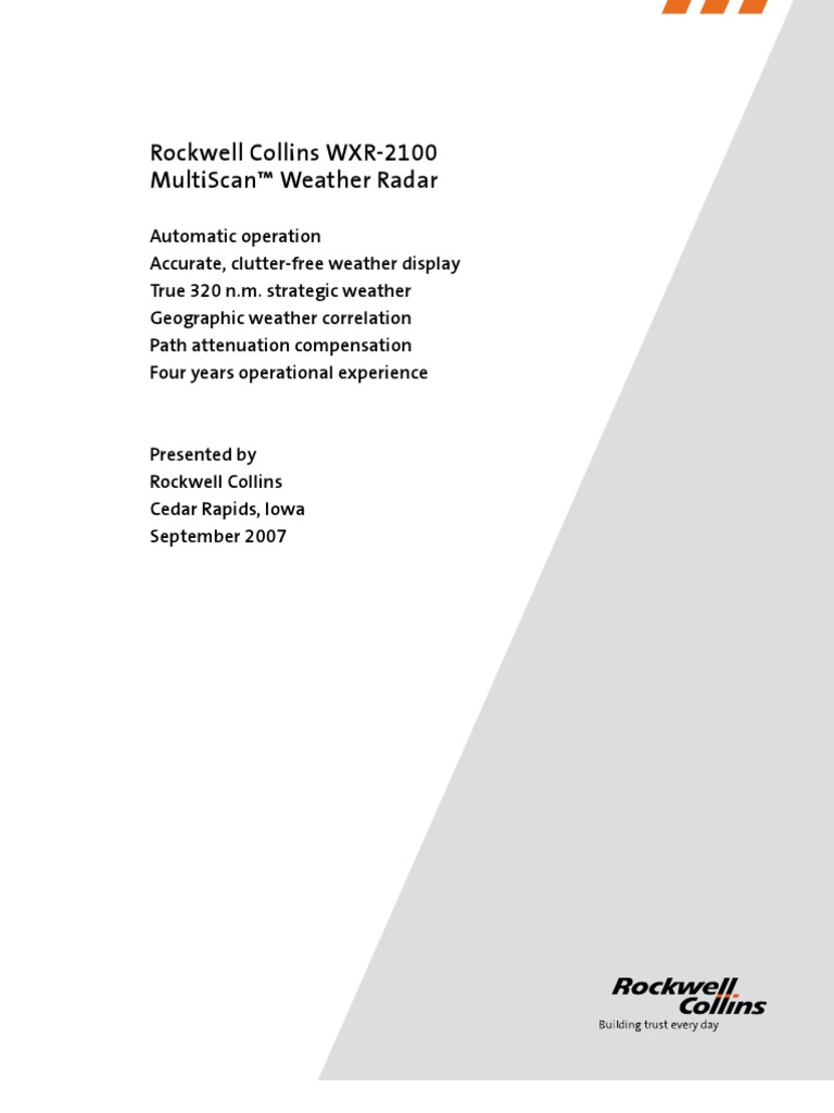 Rockwell Collins RDR | PDF | Radar | Weather