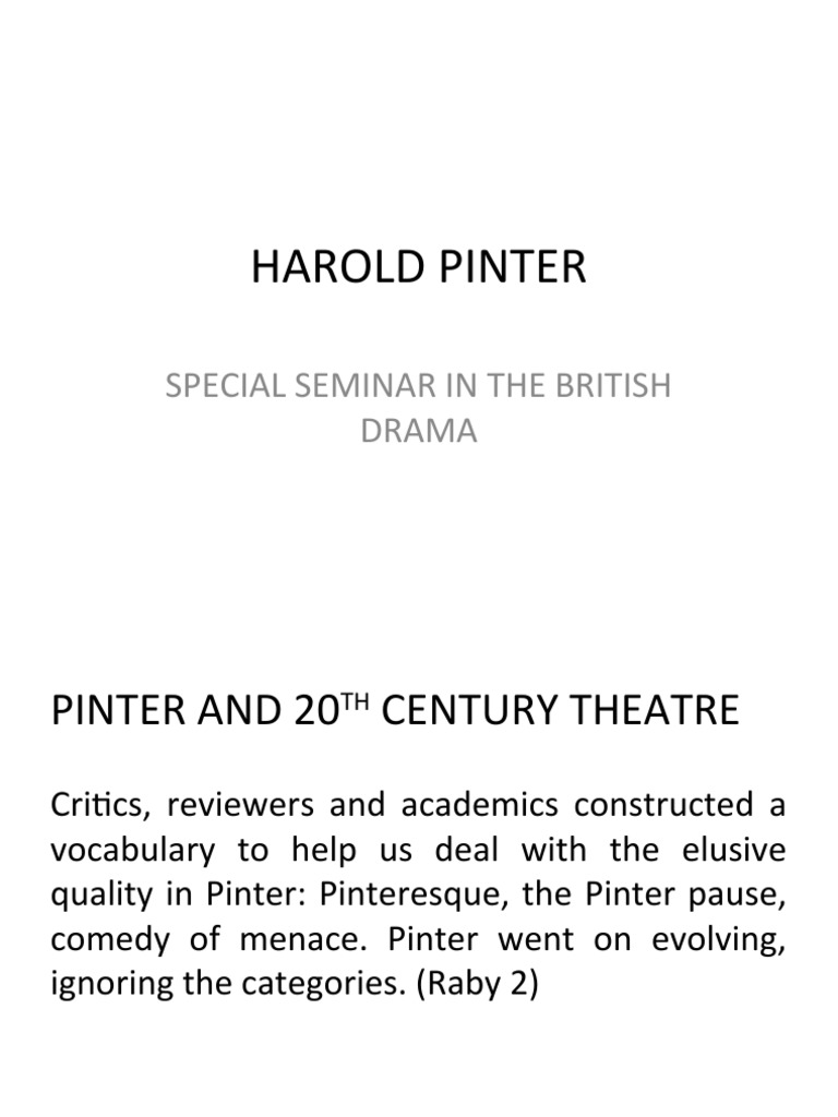 Harold Pinter | PDF