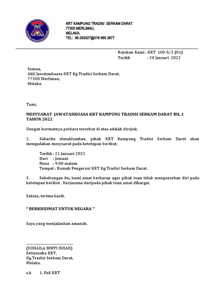 Surat KRT | PDF