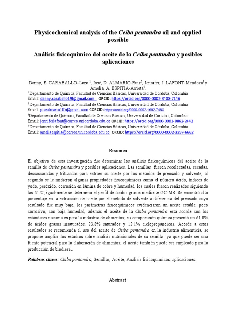 QUÍMICA - Artículo DANNY CARABALLO - ANDREA ESPITIA - JENNIFER LAFONT ...