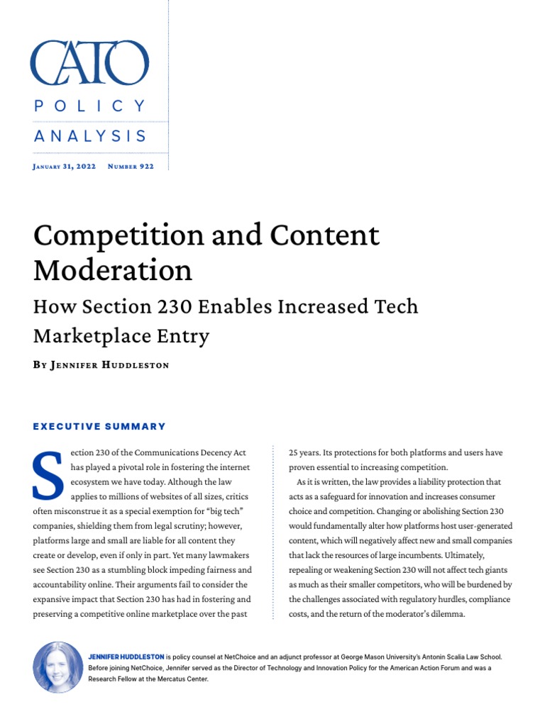Competition and Content Moderation | PDF
