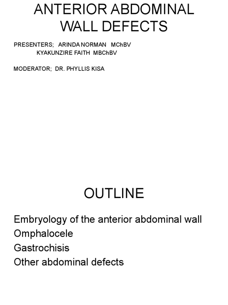 Abdominal Wall Defects Presentation | PDF | Medical Specialties ...
