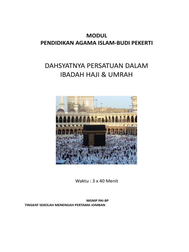 Modul V DAHSYATNYA PERSATUAN DALAM IBADAH HAJI DAN UMROH | PDF