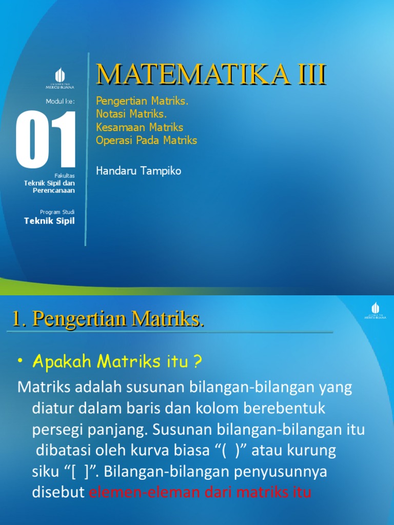 Modul 1. MTK II | PDF