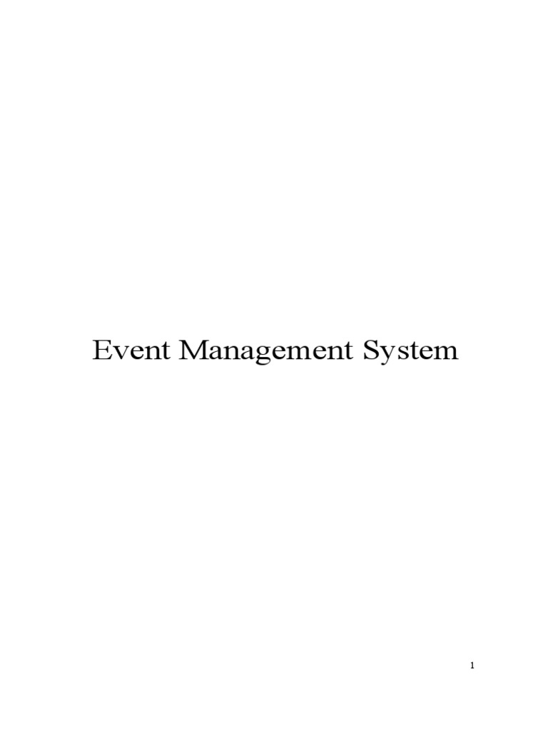 Event Management System Project Report | PDF | Software | Databases
