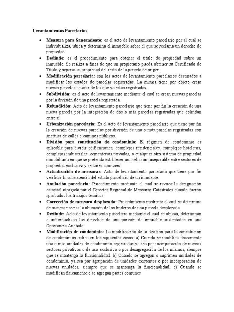 Levantamiento Parcelario | PDF | Condominio | Propiedad