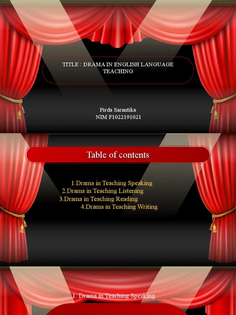 Drama Techniques in English Teaching | PDF | Feeling | Cognition