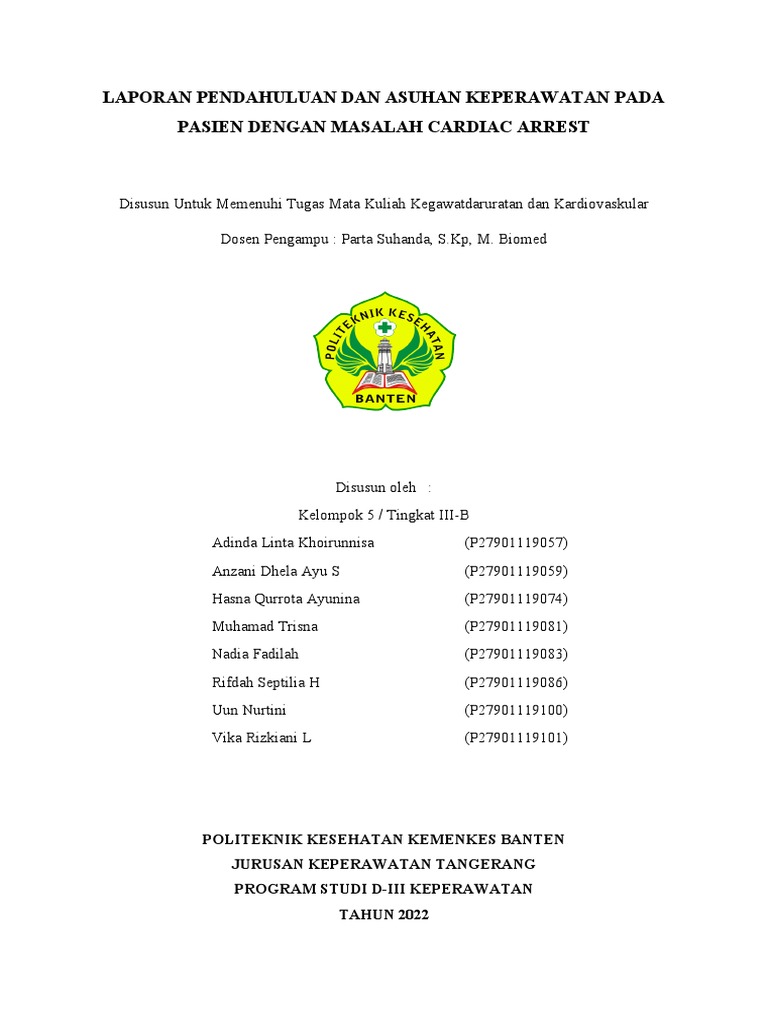 MAKALAH CARDIACT ARREST Kel 5 3B | PDF | Pengembangan Diri | Kesehatan Holistik