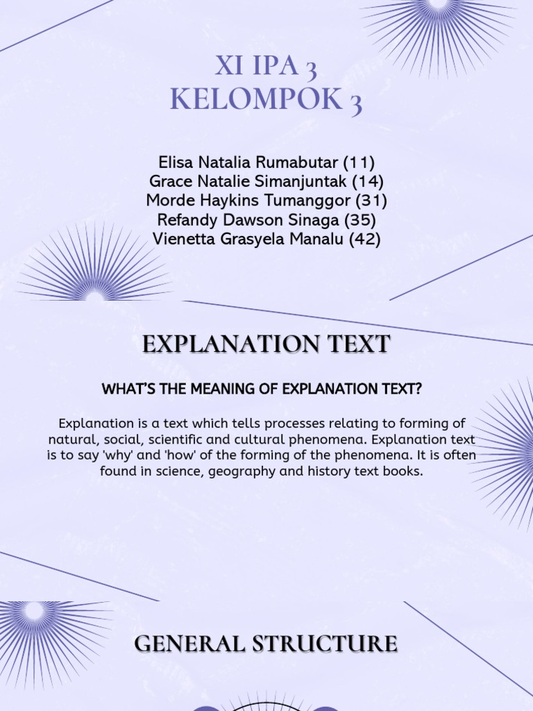 Explaining the Meaning and Structure of Explanation Texts | PDF | Rain ...