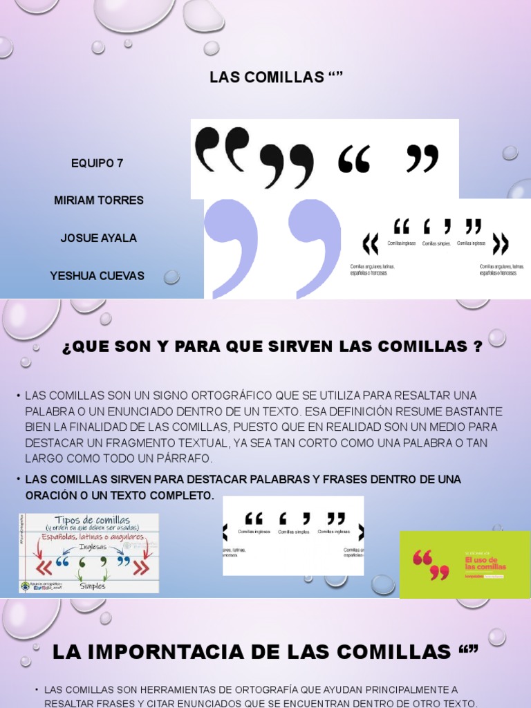Las Comillas | PDF | Coma | Comillas
