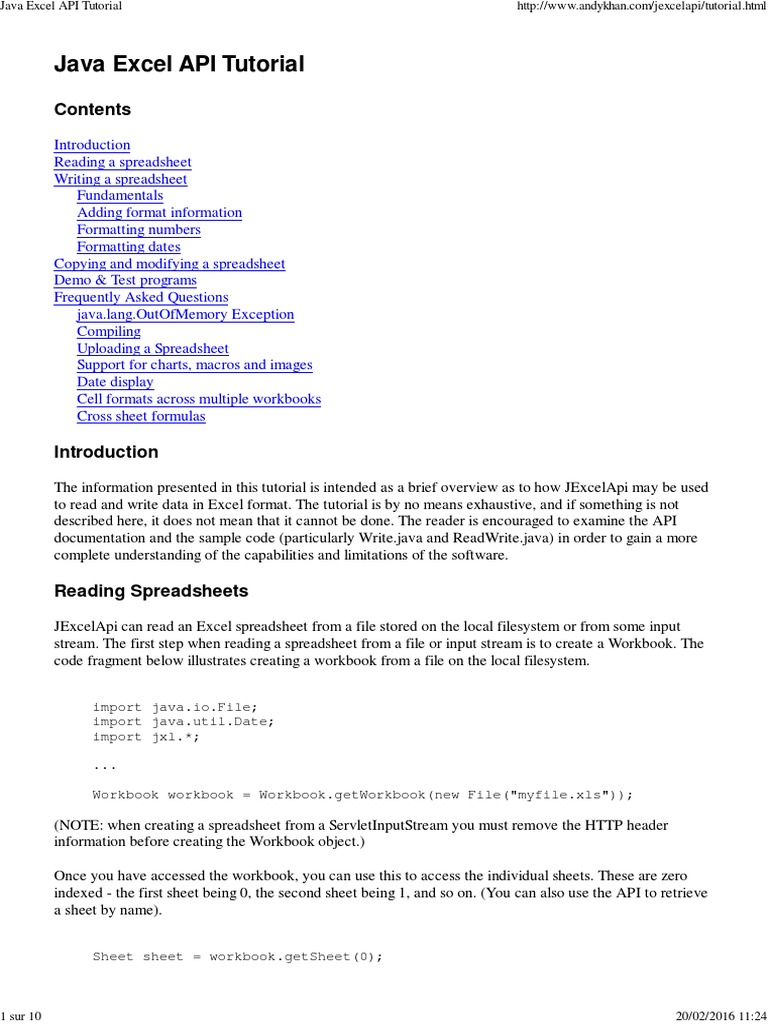 Java Excel Api Tutorial Full Pdf Microsoft Excel Spreadsheet 2537