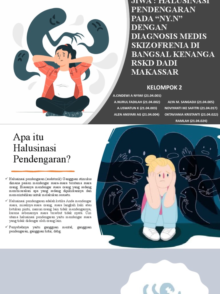 HALUSINASI PENDENGARAN PPT Kelompok | PDF