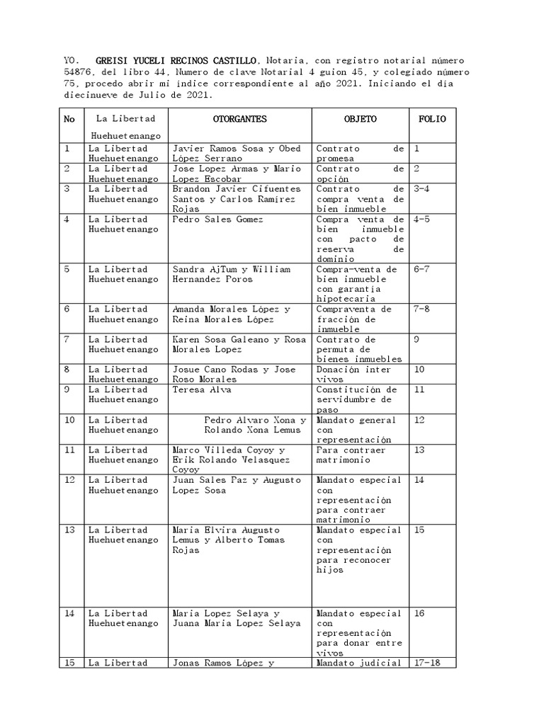 Indice Protocolo | Descargar gratis PDF | Guatemala | Ley común