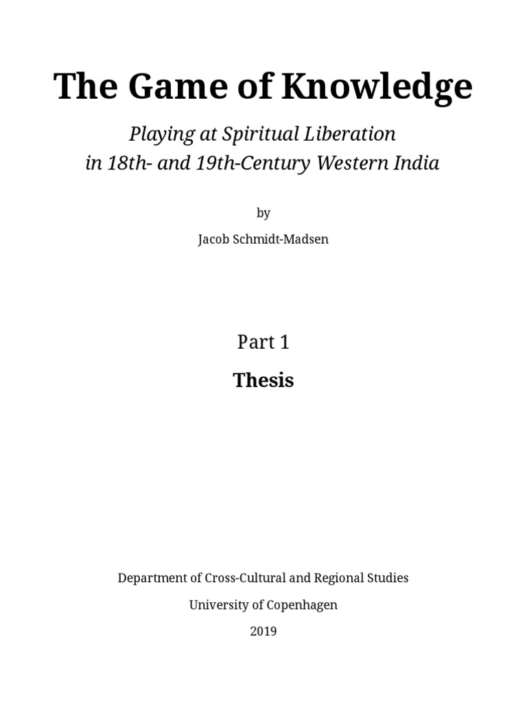 The Game of Knowledge Playing at Spiritu | PDF