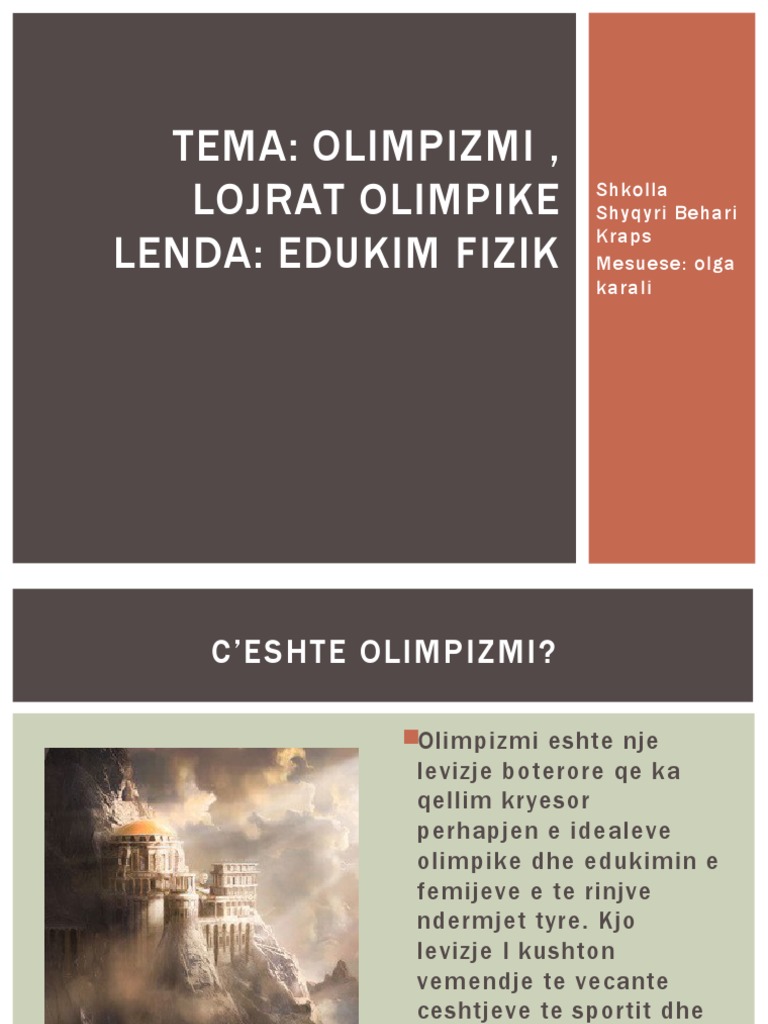 Lojrat Olimpike | PDF