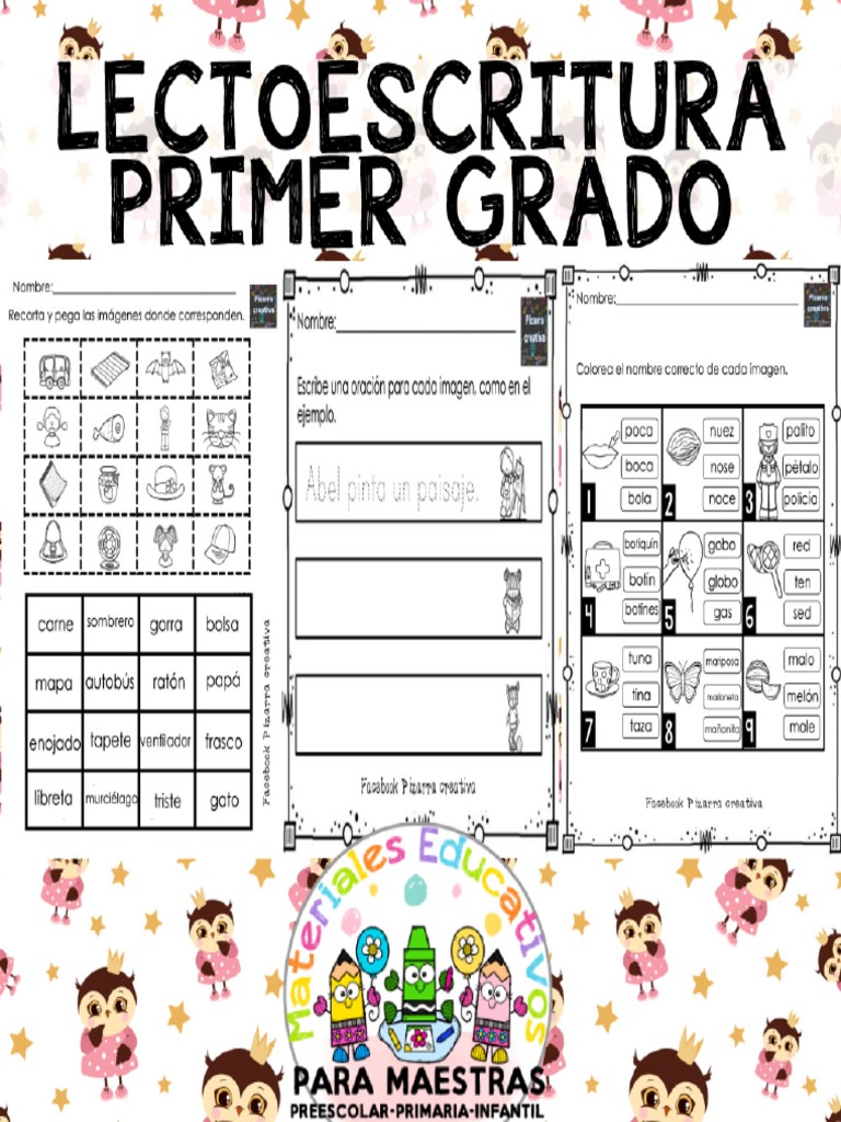 Cuaderno De Lectoescritura Para Primer Grado Recopilado Por Materiales