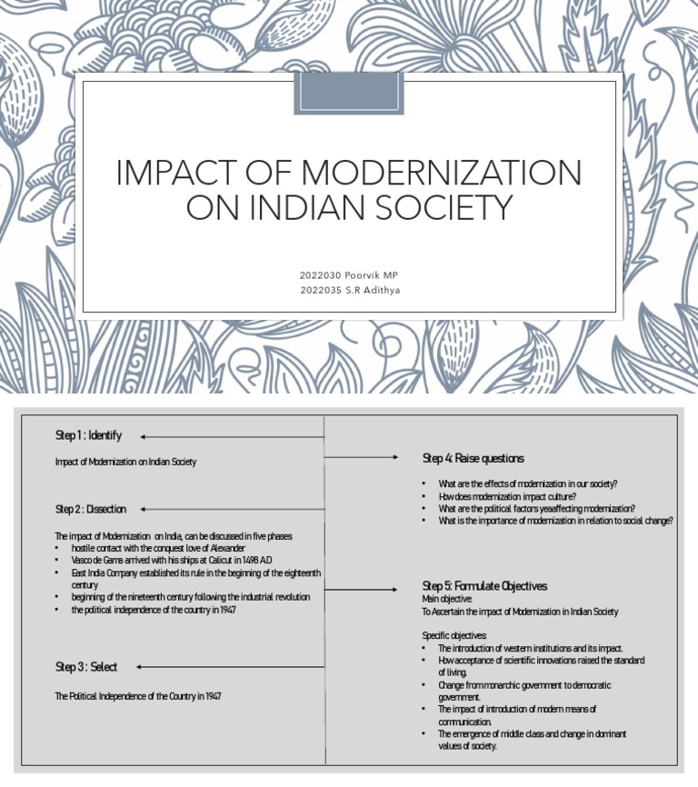 Impact of Modernization On Indian Society RM CIA 1 | PDF ...