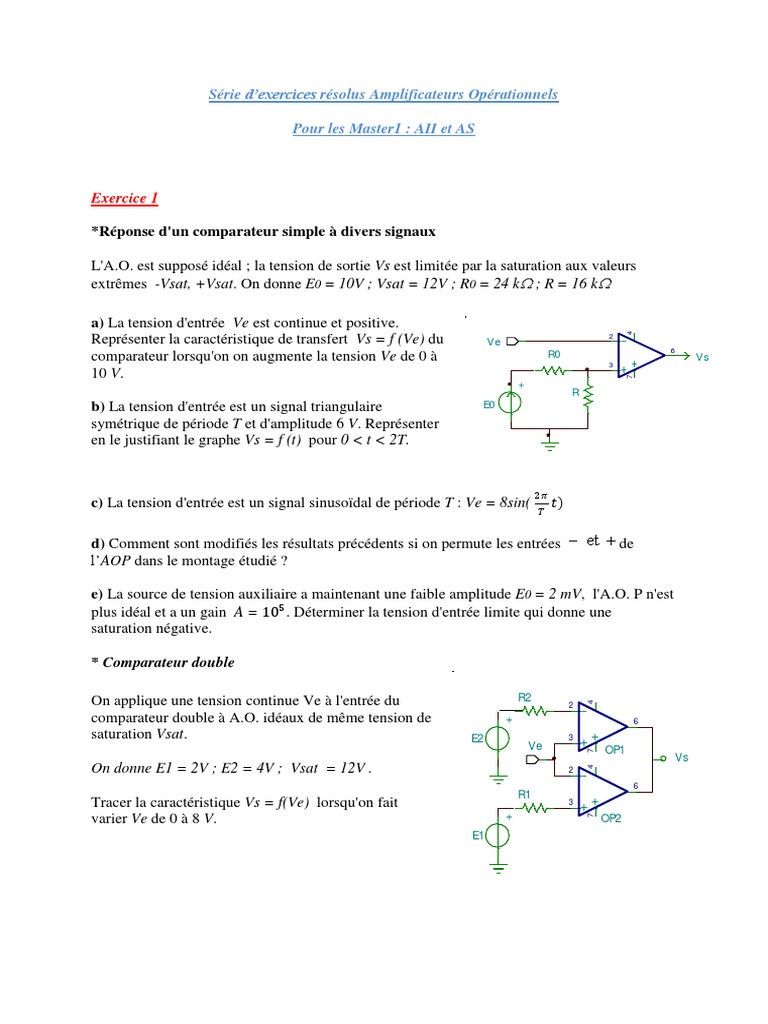 Serie Exercices AOP | PDF