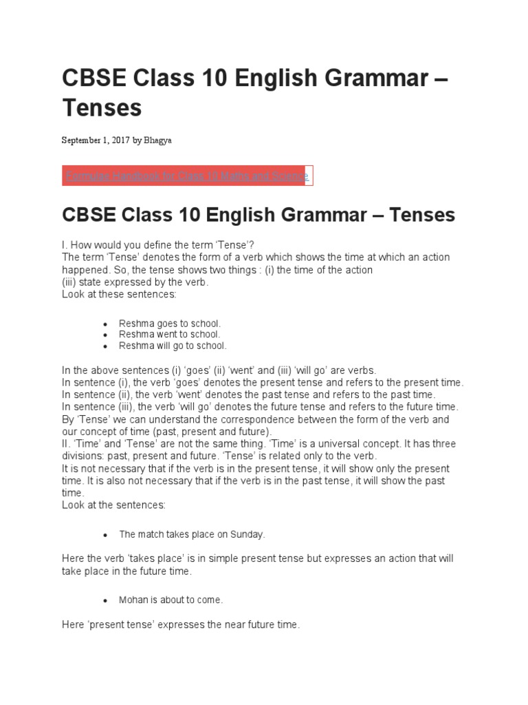 Understanding Tenses: A Detailed Explanation of the Usage of Different ...