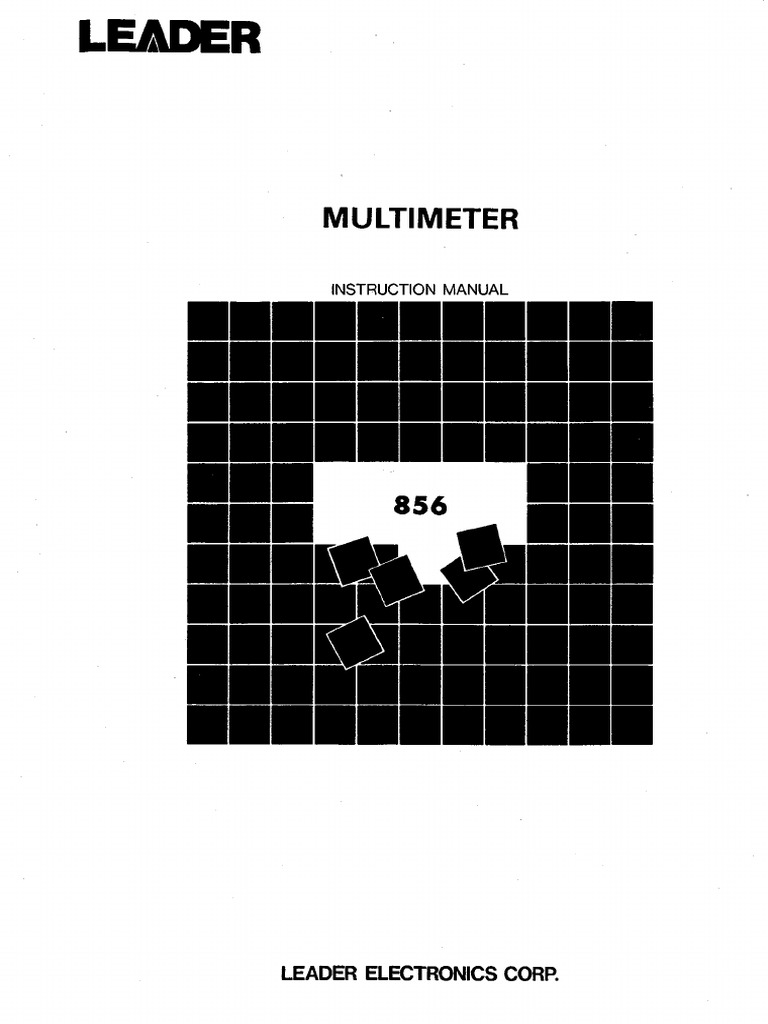 Leader 856 Multimeter Manual | PDF