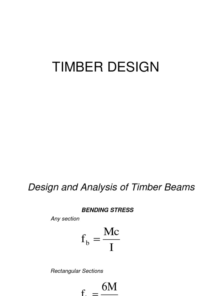 Timber Design | PDF | Bending | Beam (Structure)