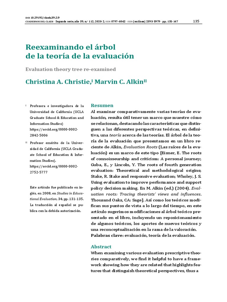 Reexaminando El Árbol de La Teoría de La Evaluación | PDF | Verdad | Teoría