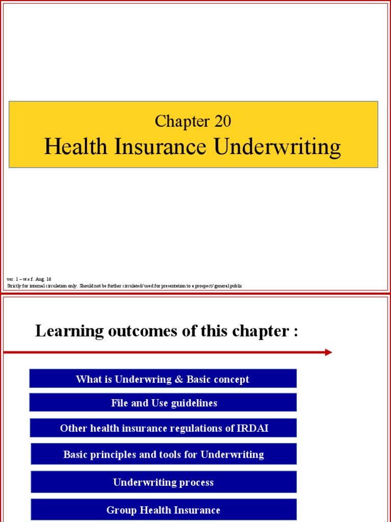 Health Insurance Underwriting | PDF | Insurance | Underwriting
