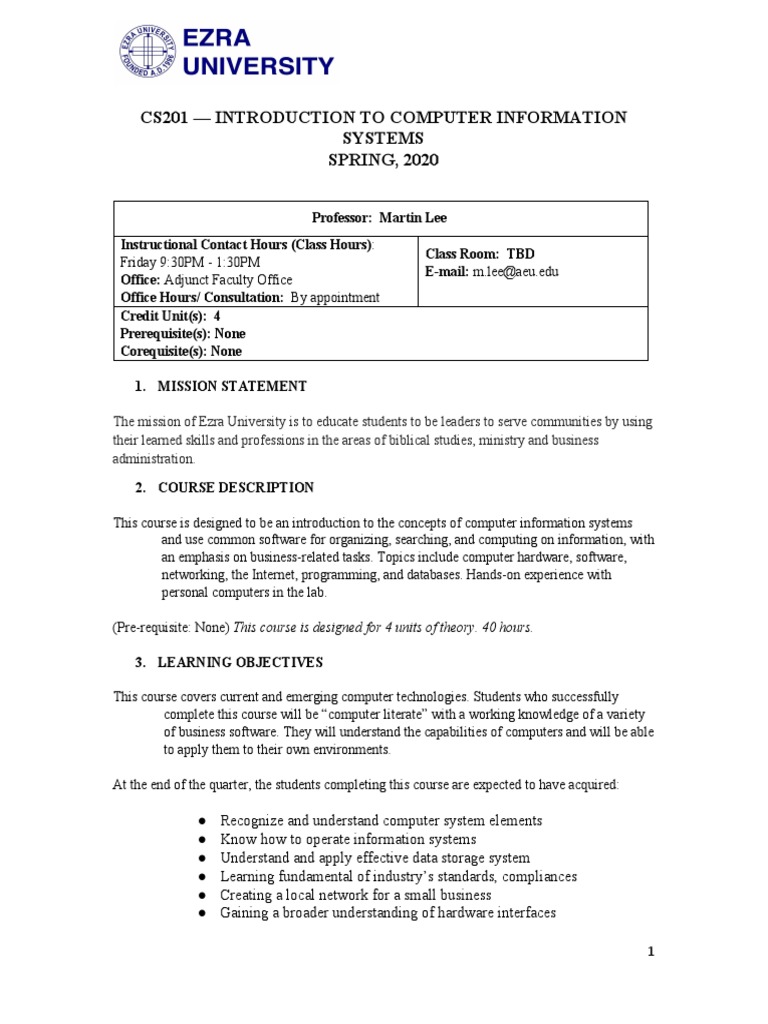 CS201 Introduction To Computer Information Systems | PDF | Academic Dishonesty | Plagiarism