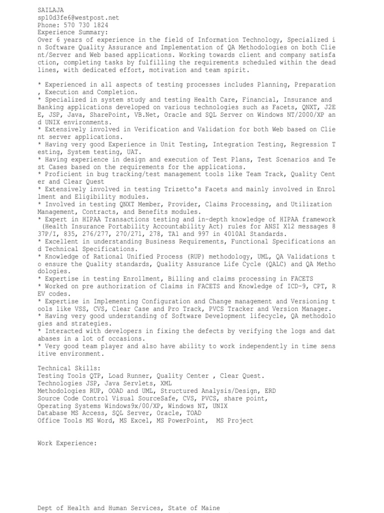 Qa Analyst Tester Pdf Java Platform Java Server Pages