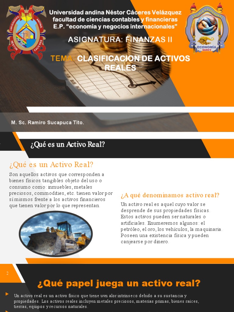 SESION 5.1 Clasificacion de Los Activos Reales | PDF | Inversiones ...