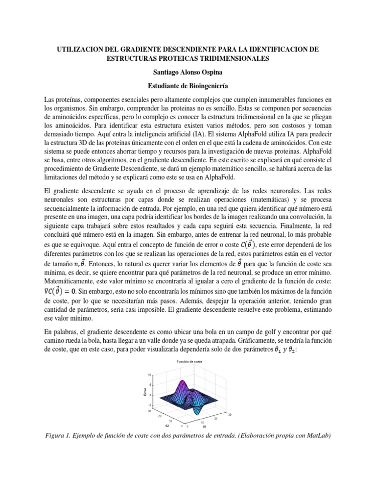 Gradiente Descendiente | PDF | Red neuronal artificial | Proteínas