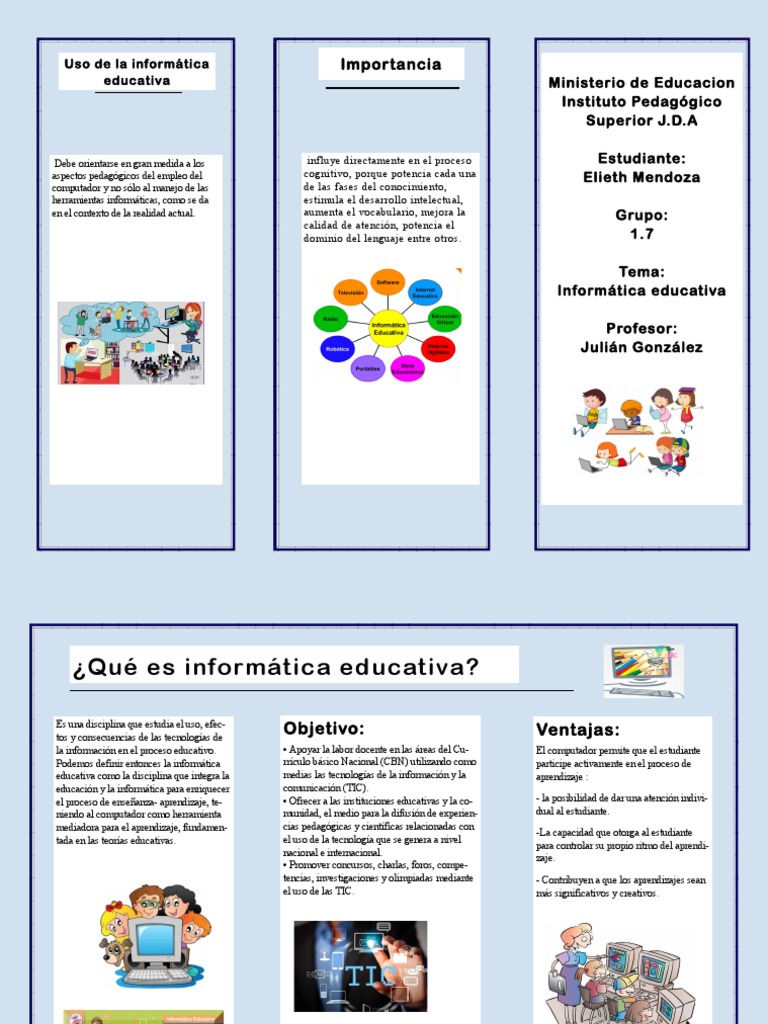 Triptico Informatica | PDF | Informática | Maestros