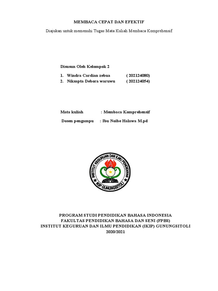Membaca Cepat Dan Efektif-1 | PDF
