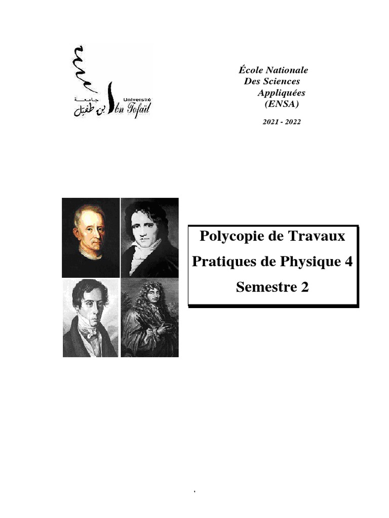 TP Optique Physique 4 Manip 2021-2022 | PDF | Prisme (optique ...