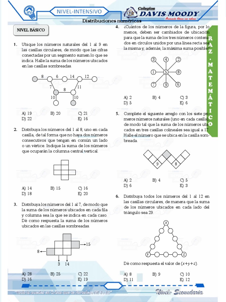 Distribución Numerica | PDF | Triángulo | Matemática Elemental